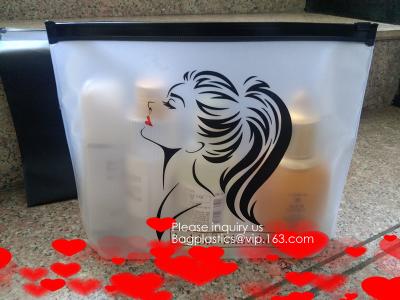 China Matte Frosted Slider Zipper Bag Packing Storage Pouches Resealable clothing / cosmetics / Travel suits / promotional pa for sale