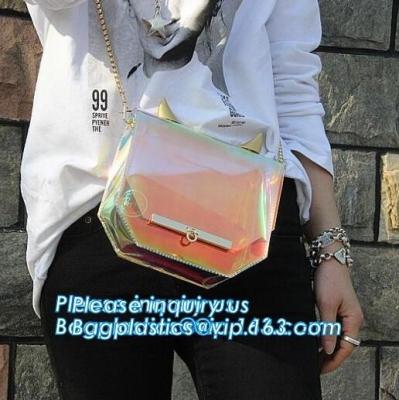 China handle bag with long shoulder strap waterproof clear pvc tote bag, Handbag Women Big Custom Shoulder Bag, handle shoulde for sale