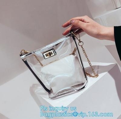 China waterproof promotional clear tote pvc handle shopping bag, PVC mat waterproof reusable tote shopping bags, summer soft p for sale