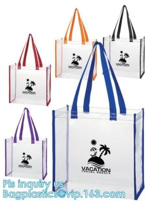 China beach bikini PVC tote handle plastic packaging bags, travel wash organizer bag handle zipper cosmetic bags, cosmetic bag for sale