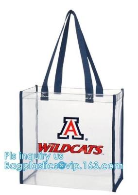 China clear vinyl pvc zipper bags with handles, waterproof shopping clear pvc cosmetic handles plastic bag with snap button for sale