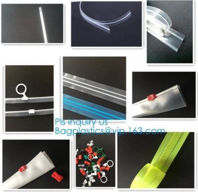 China PE & PP pvc long chain pe double color flange zipper used for zip lock plastic bags, custom zipper washing machine flang for sale