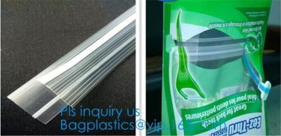 China PE & PP pvc long chain pe double color flange zipper used for zip lock plastic bags, custom zipper washing machine flang for sale