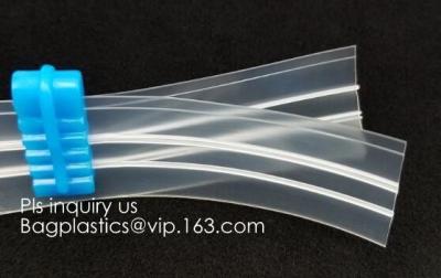 China pe vacuum plastic cheap double color flange zipper, PP flange zipper, double color flange zipper for flexible packages for sale
