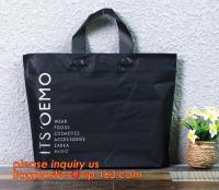 China reusable soft loop handle plastic bags,PP Plastic Bags with Soft Loop Handle, Square Bottom,ecofriendly biodegradable so for sale