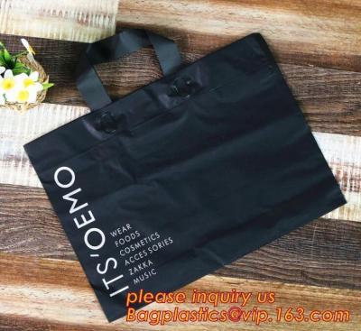 China reusable soft loop handle plastic bags,PP Plastic Bags with Soft Loop Handle, Square Bottom,ecofriendly biodegradable so for sale