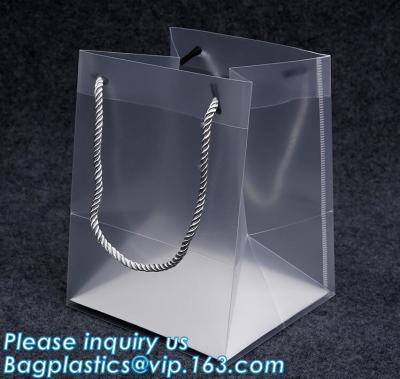 China Promotional customized high quality soft loop plastic cloth bag,manufacturer custom soft loop handle polyethylene PE pla for sale