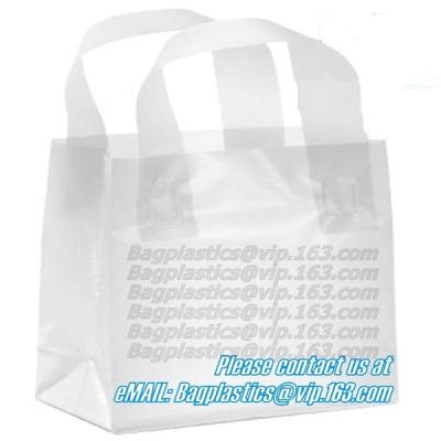 China Promotion soft loop handle plastic bag produced by shanghai manufacturer,Foldable 100% Original PE Soft Loop Handle Plas for sale