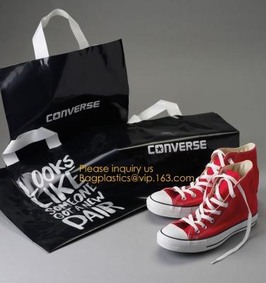 China Colorful Printing Cheap Shopping Custom Design Soft Loop Handle Plastic Bag,die cut handle plastic bag manufacturer for sale