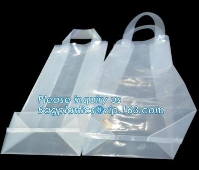 China Rope shopping die cut handle tote bag plastic bag soft loop handle bag,Bottom Gusset Soft Loop Handle Food Plastic Bag w for sale