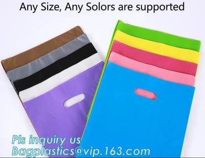 China Custom logo HDPE / LDPE patch handle die cut plastic shopping bag for carrying bread,Die Cut Handle Shopping Bag bagease for sale