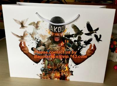 China Luxury shopping paper bag, different types design custom paper shopping bag, Fashion Free Design Customized Printed Beau for sale