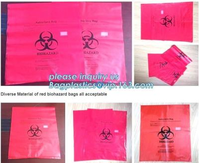 China Red bag, yellow medical biohazard waste bag, hospital biohazard medical waste, autoclavable infectious waste poly bag for sale