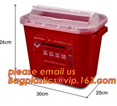 China Medical Plastic Disposable Wall Mounted Un3291 Sharp Container, Disposable sharps container round sharp box medical wast for sale