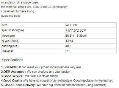 China one day 4case detachable pill container pill case medicine box, one day 2case vsafety lock plastic pill container pill c for sale