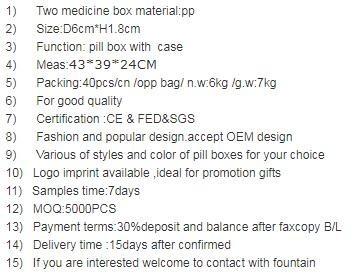 China one day 4case detachable pill container pill case medicine box, one day 2case vsafety lock plastic pill container pill c for sale