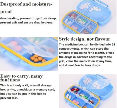 China weekly 28 grids plastic medicine case for a drawer, Plastic triangle constitute pill bottle boxes medicine box travel pi for sale