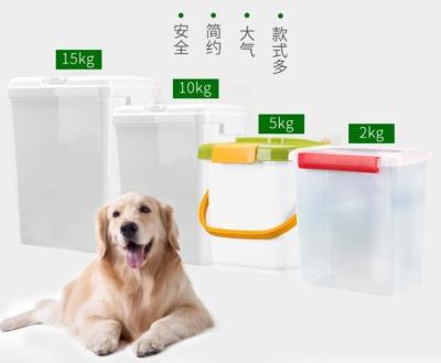 China Food grade square Plastic Bucket 20 liter with lid, dog food plastic container, PP/PE Plastic dogs-food Bucket Pail Easi for sale