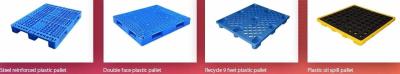 China Light weight one time plastic pallets for transport and storage, Heavy duty cross bottom plastic pallet with 6 runners for sale