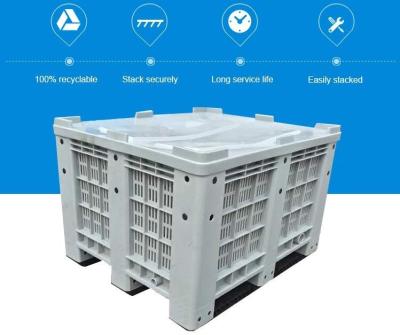 China Standard sizes HDPE large collapsible plastic pallet box, Heavy duty industry storage use collapsible plastic mega bin for sale
