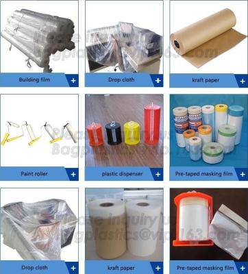 China drop cloth for painttable 4m*12.5m,high or low density clothpainters pe plastic drop cloth,polyethylene drop sheet, PACK for sale