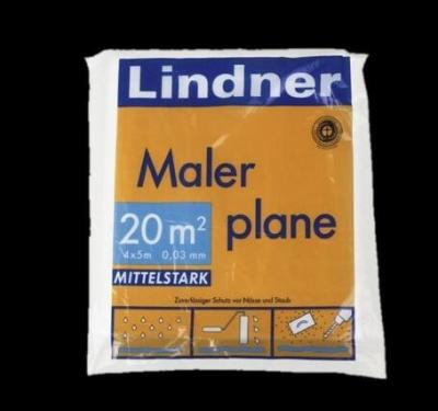 China drop cloth for painttable 4m*12.5m,high or low density clothpainters pe plastic drop cloth,polyethylene drop sheet, PACK for sale