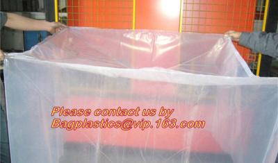 China Plastic Material and PE Plastic Type reusable pallet cover, opaque plastic pallet cover, LDPE Bin lliners Gaylord Liners for sale