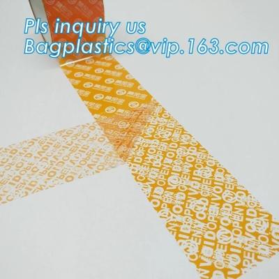 China Tamper Evident Security Void Packaging Tape 48mm x 100m,tamper evident security VOID OPEN masking tape bagease bagplasti for sale