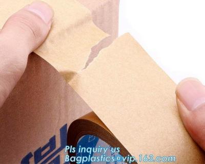 China Water-activated Reinforce Kraft Gummed Paper Tape for Sealing & Strapping,Self adhesive kraft paper gummed tape bagease for sale