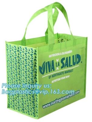 China High Quality Custom Printing Recyclable Laminated PP Non Woven Bag, Customized LOGO print recycled foldable non woven ba for sale
