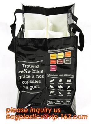 China Qualified Black and White Custom Printing Recyclable PP fabric Woven Shopping Bag, textile fabric woven polyprolylene sa for sale