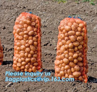 China PP tubular plastic mesh bag vegetable onion raschel sack packing mesh bags for sale,manufacturer potato onion 50x80 mesh for sale