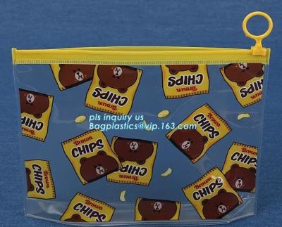 China vinyl toiletry zipper bag pvc slider bag custom zipper transparent slider eco-friendly travel pvc cosmetic bag for sale