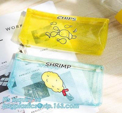 China customize printed pvc vinyl frosted polybag with black color slider zipper ziplock closure, Pouch with black slider zipp for sale