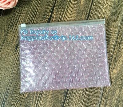 China Customized Slider bubble bag, OEM Factory Price With custom Bubble ziplock packaing bag, Reusable Packing Bubble Packing for sale