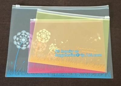 China unique design coloful printed clear pvc plastic slider hook hanging zipper bag, Slider Zipper Bag with Custom Logo for sale