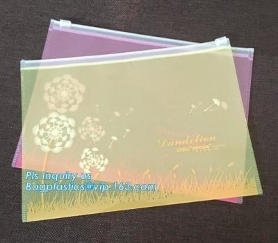 China unique design coloful printed clear pvc plastic slider hook hanging zipper bag, Slider Zipper Bag with Custom Logo for sale