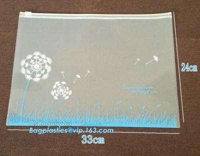 China unique design coloful printed clear pvc plastic slider hook hanging zipper bag, Slider Zipper Bag with Custom Logo for sale