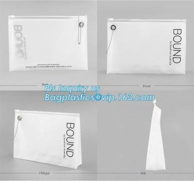 China student stationery transparent plastic slider zipper bag, Eco-friendly Slider Zipper Flat Plastic Bag For Document or Sw for sale