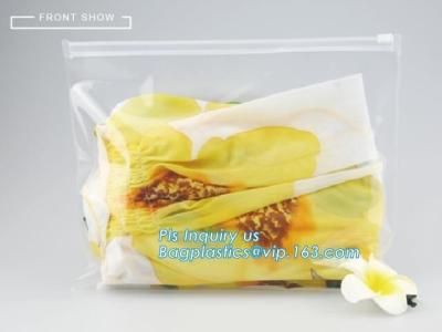 China plastic bag with zip lock for cosmetic, slide lock poly bag, standing up zip customized color pvc bag for cosmetics for sale