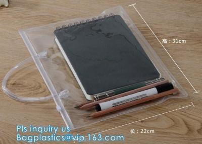 China pvc zipper puller for packaging pvc bag plastic clear pvc zipper tote bags, pvc vinyl drawstring bags, Non-toxic eco-fri for sale