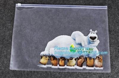 China vinyl toiletry zipper bag pvc slider bag, Zipper Sliders Zip Lock Vinyl PVC Bags, Slider Ziplock Storage Makeup Pouch Co for sale