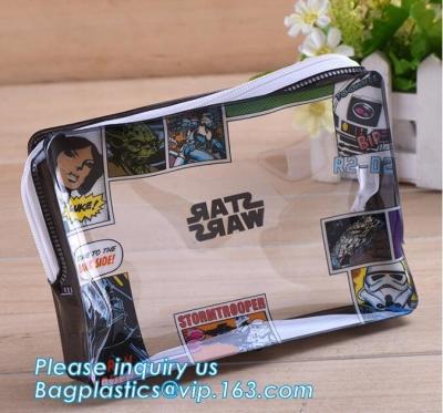 China slider zip lock plastic cosmetic bags, Supply custom pvc ziplock pouch slider zipper plastic garment t shirt bags, Clear for sale