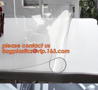 China ECO 0.23mm Multi Sizes Customization Made Soft Glass Transparent Waterproof Oilproof PVC Tablecloths Table Cover TPU EVA for sale