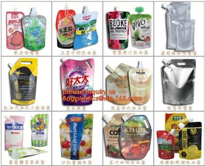 China reusable kids liquid snack packaging biodegradable drink detergent Juice stand up spout pouch bag with for sale