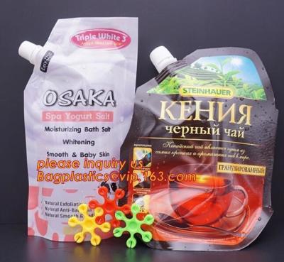 China reusable kids liquid snack packaging biodegradable drink detergent Juice stand up spout pouch bag with for sale