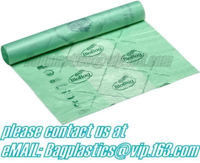 China BIO BAGS, COMPOSTABLE SACKS, oxo-biodegradable bag, Oxo biodegradable garbage bags on roll for sale