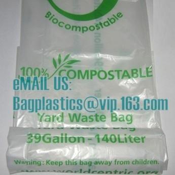 China en13432 corn starch based wholesale biodegradable 100% compostable bags on roll, cornstarch made 100% biodegradable for sale