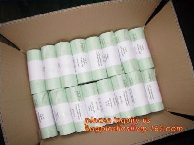 China custom made biodegradable and compostable plastic garbage rolls bags, Compostable hospital resealable bag for sale