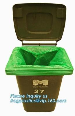 China Compostable Caddy Liners plastic Garbage Bag on Roll, biodegradable compostable garbage bag for construction wastes for sale